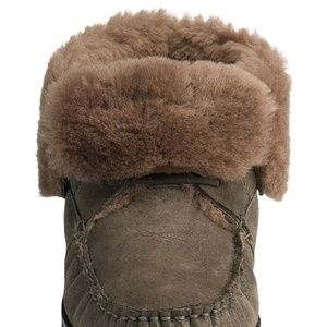 Trask | Shoes | Trask Shannon Genuine Shearling Lined Bootie Taupe ...